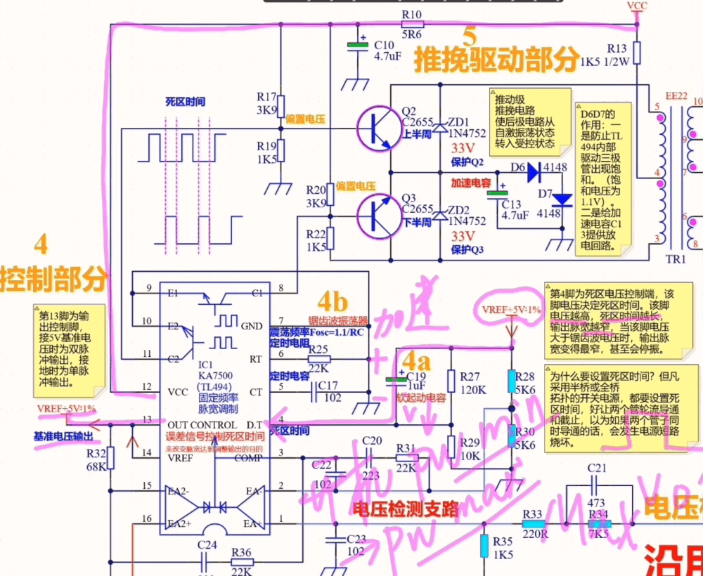 TL494（KA7500）经典明纬开关电源工作原理-智能工控